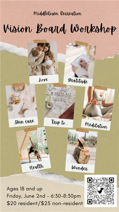 Middletown CT Recreation: Vision Board Workshop